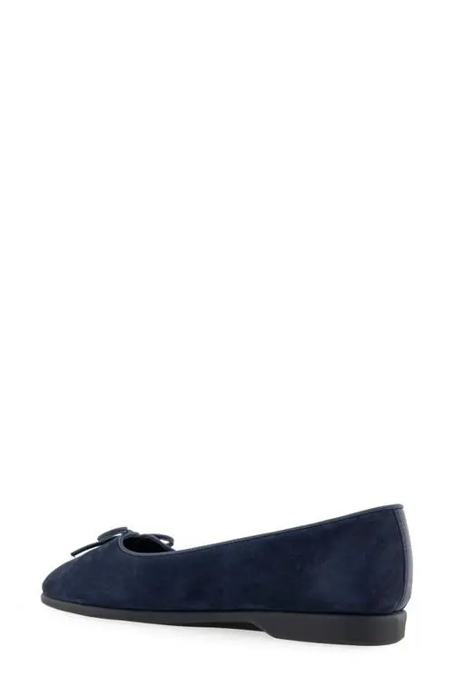 Aerosoles Novia Ballet Flat - Navy Suede