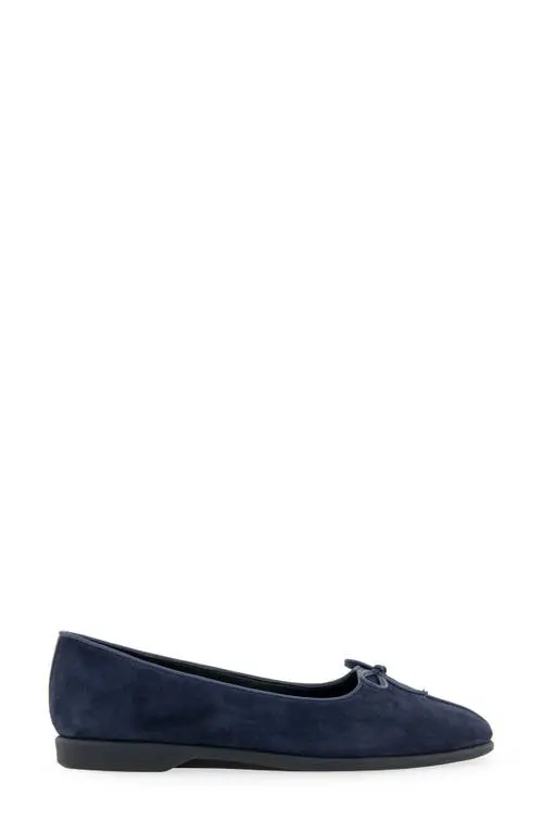 Aerosoles Novia Ballet Flat - Navy Suede