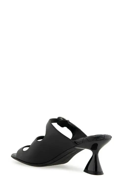 Aerosoles Jenna Slide Sandal - Black Leather
