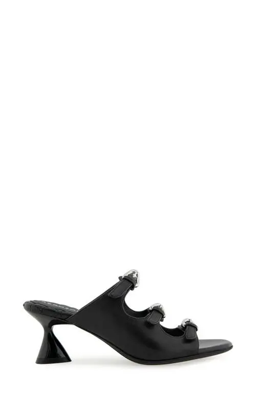 Aerosoles Jenna Slide Sandal - Black Leather