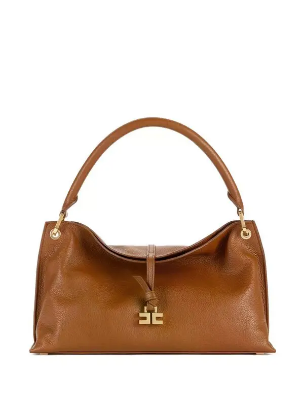 Elisabetta Franchi Medium Boulevard Leather Handbag - Brown