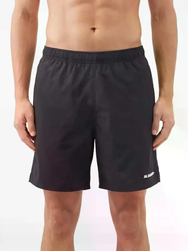 JIL SANDER Logo-print Swim Shorts - Black