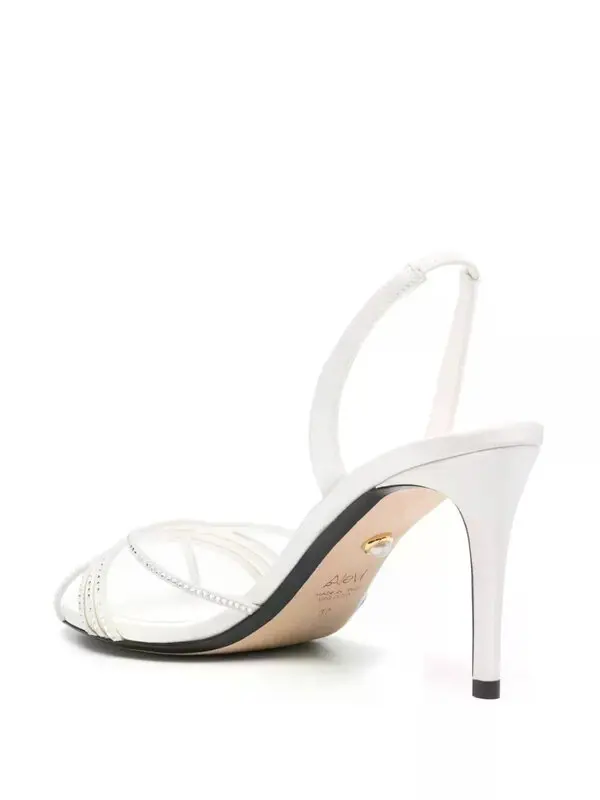 ALEVI MILANO 80mm Crystal-embellished Sandals - White