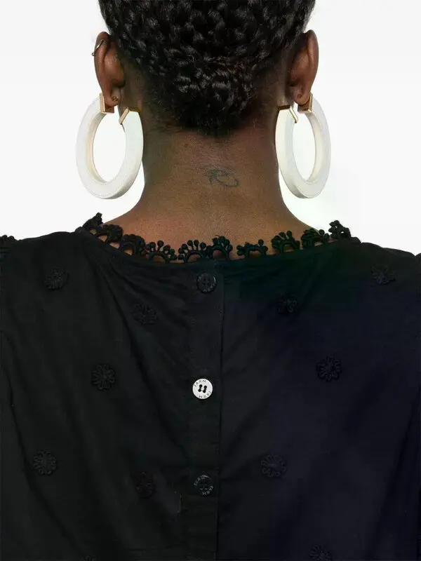 Farm Rio 3d Flowers Blouse - Black