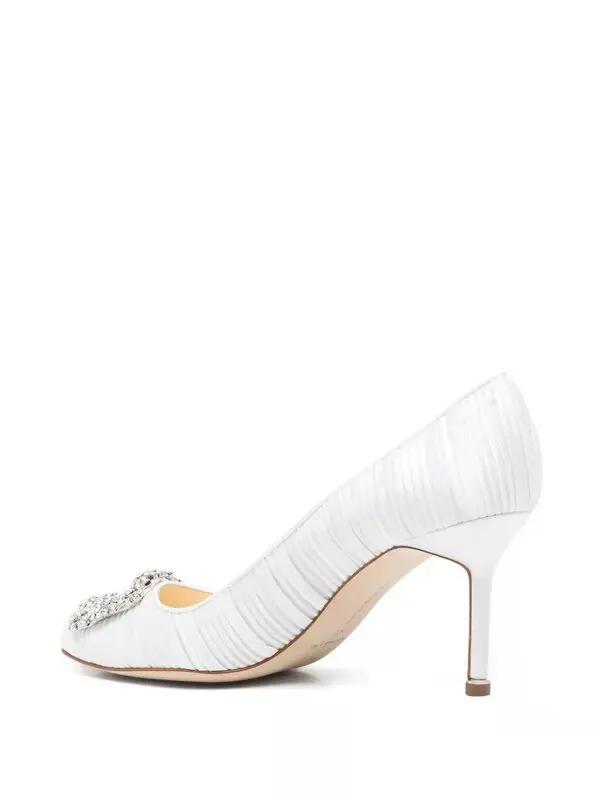 Manolo Blahnik 70mm Hangisi Pumps - White
