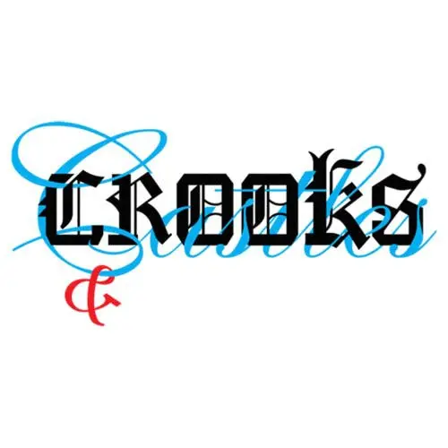 CROOKS & CASTLES Overlay Script Logo Graphic T-shirt