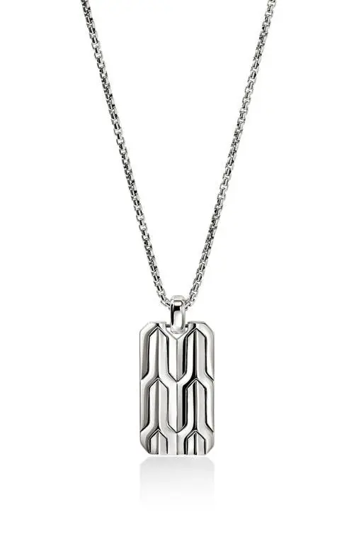John Hardy Icon Tag Pendant Necklace - Silver