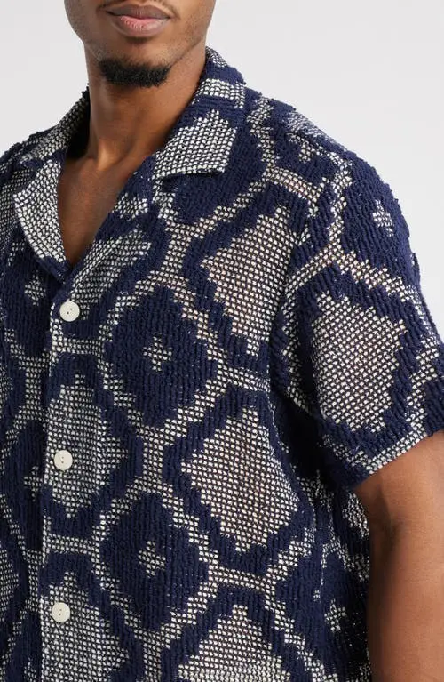 Oas Trastevere Cuba Crochet Camp Shirt - Muli