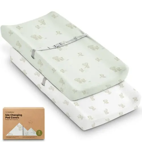 KEABABIES 2-pack Isla Changing Pad Covers - Elly