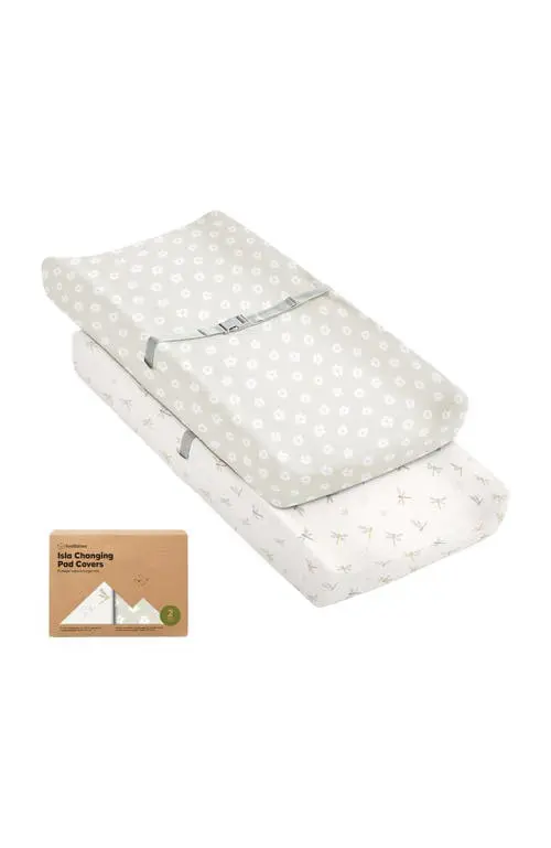 KEABABIES 2-pack Isla Changing Pad Covers - Meadow