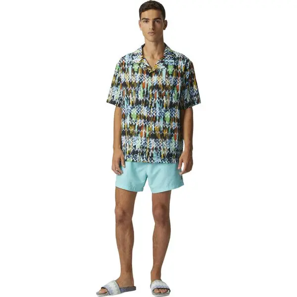 Missoni Tonal Zigzag Swim Trunks - Turquoise