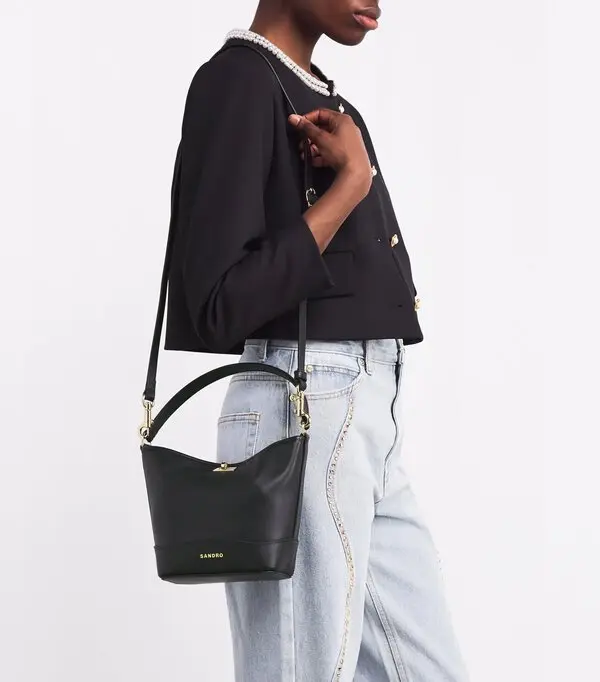 Sandro Leather Bucket Bag