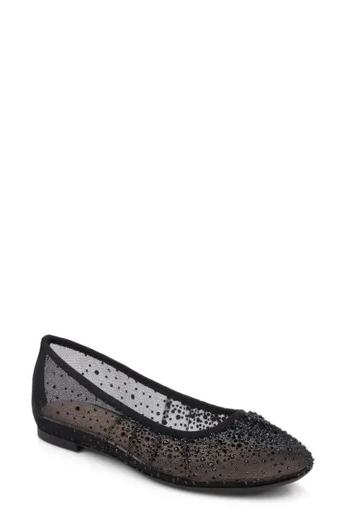 Badgley Mischka Nuala Embellished Flat - Black