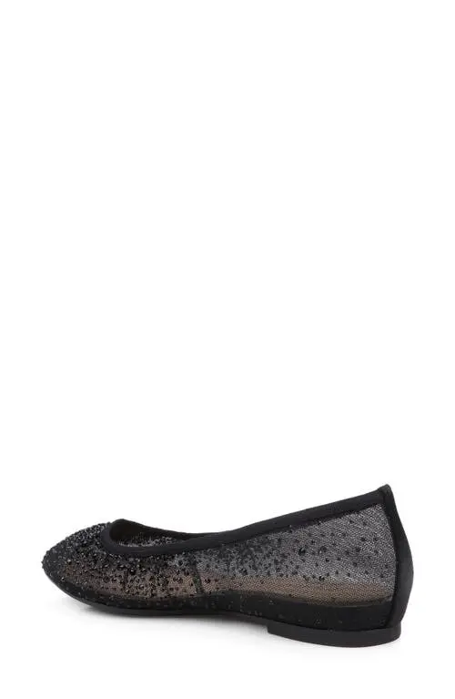 Badgley Mischka Nuala Embellished Flat - Black