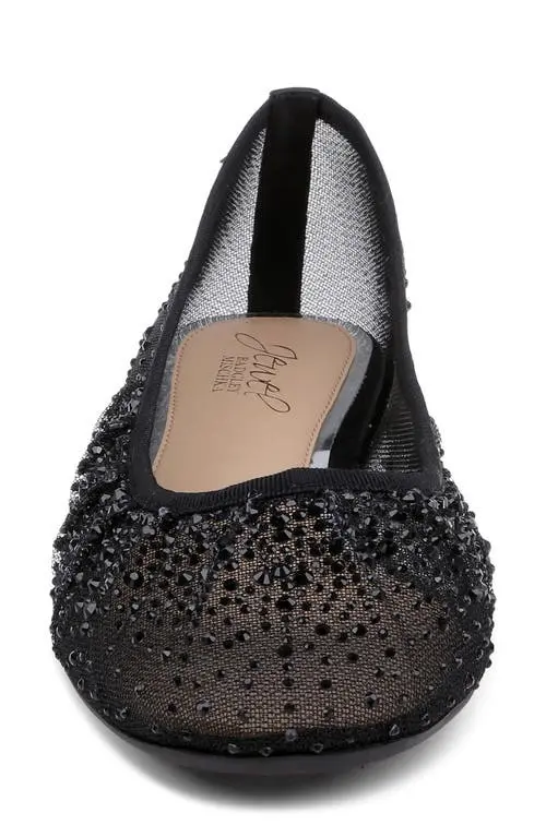 Badgley Mischka Nuala Embellished Flat - Black