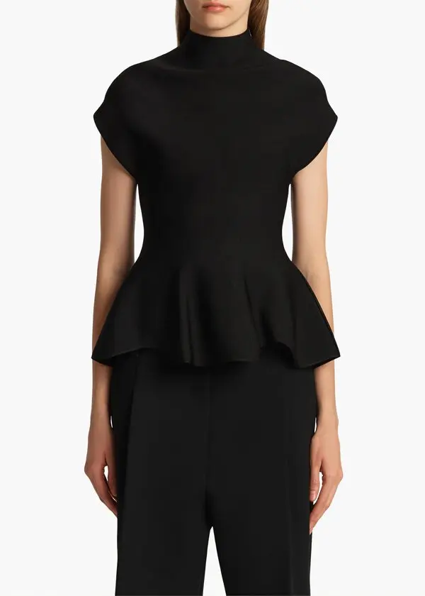 Khaite Andra Knit Top - Black
