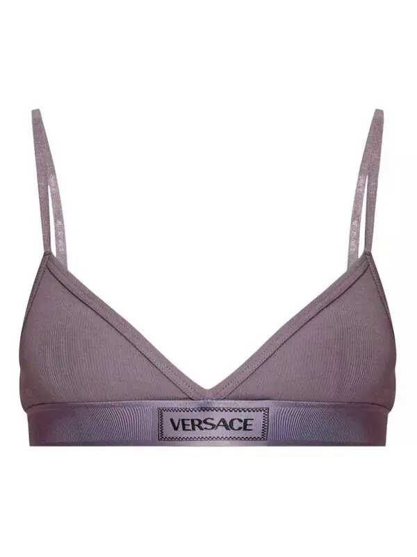 Versace Logo-underband Bra - Purple