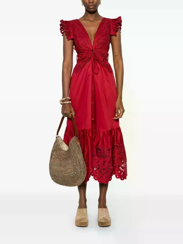 farm rio red butterfly dress Butterfly Maxi Dress