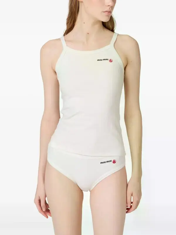 Miu Miu X Petit Bateau Embroidered Tank Top