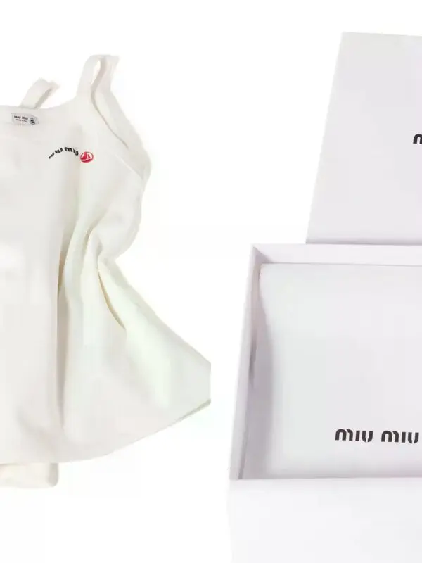 Miu Miu X Petit Bateau Embroidered Tank Top