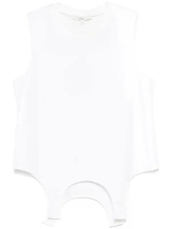 Tibi Flip Tank - White