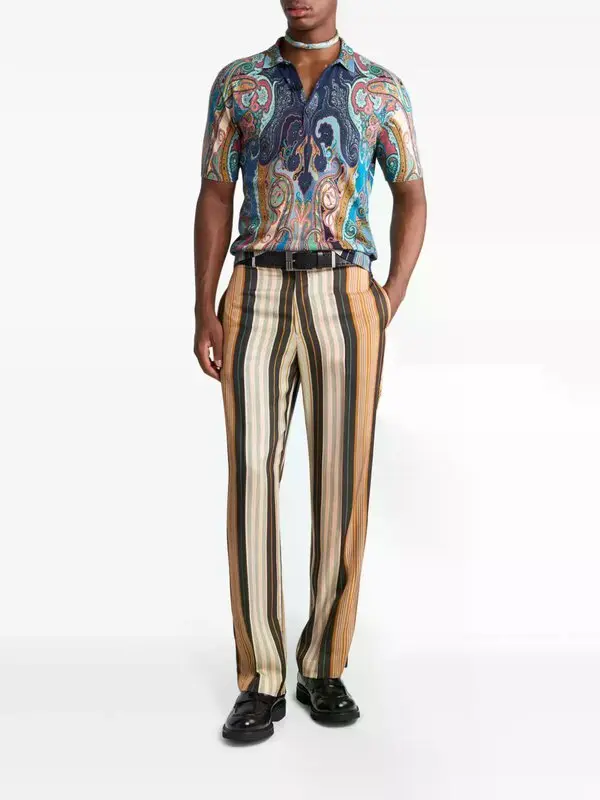 Etro Striped Straight-leg Trousers