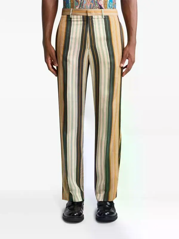 Etro Striped Straight-leg Trousers