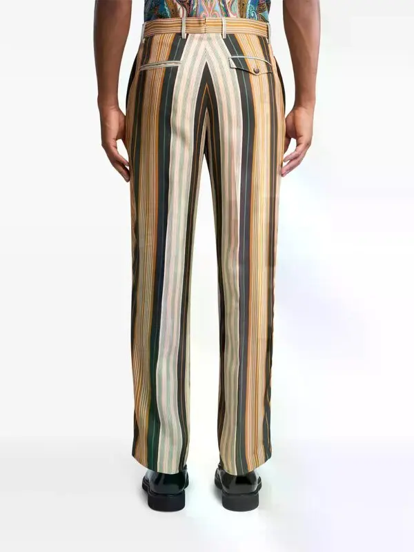 Etro Striped Straight-leg Trousers