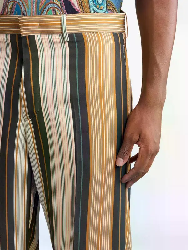 Etro Striped Straight-leg Trousers
