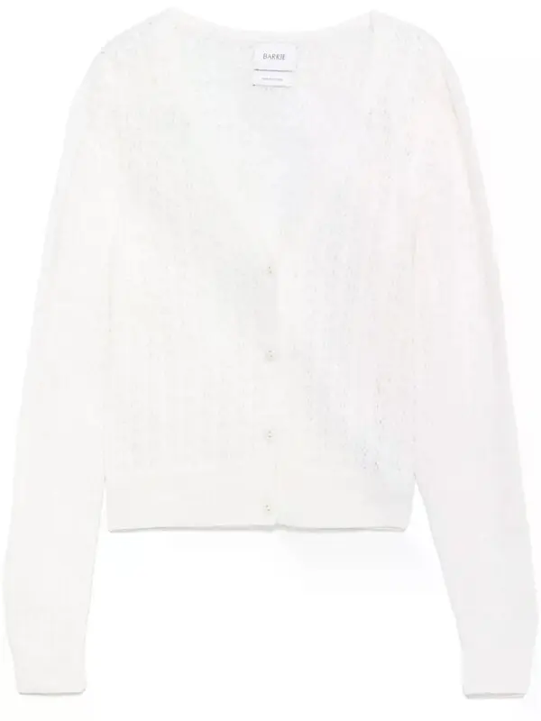BARRIE Cashmere Cardigan - White
