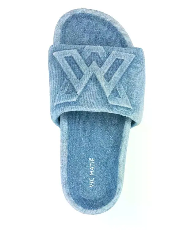 VIC MATIE Denim Slides