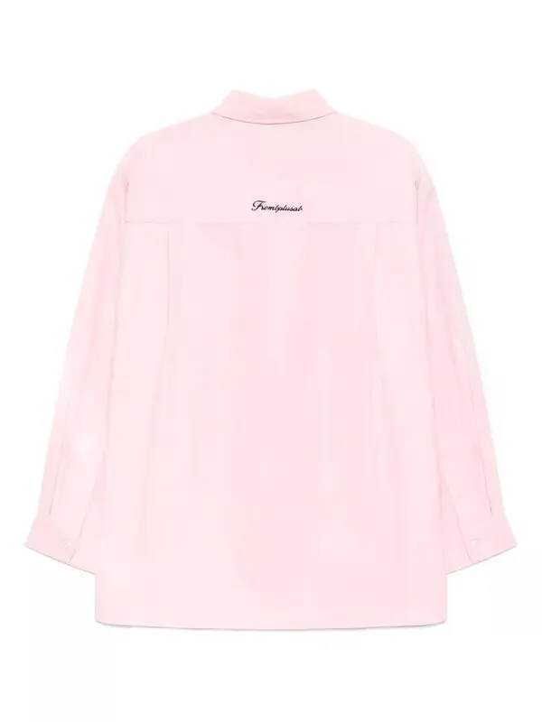 B+AB Logo-embroidered Long-sleeved Shirt - Pink