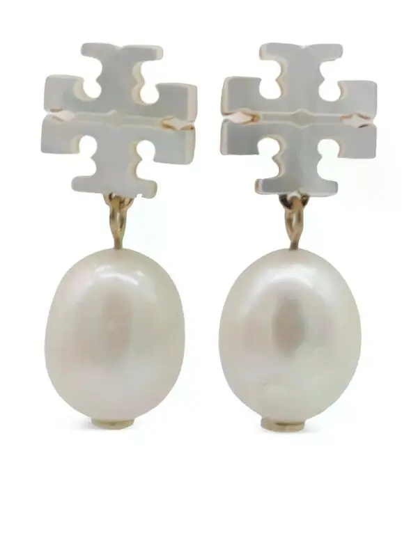 Tory Burch Moondance Pearl Drop Earrings - Gold