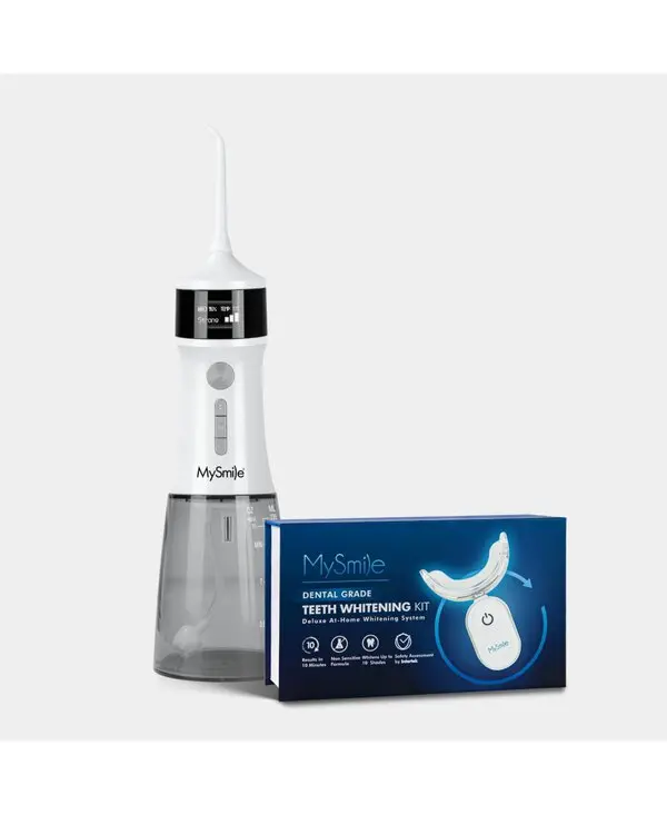 MYSMILE Everyday Smile Bundle Water Flosser And Teeth Whitening Kit - White