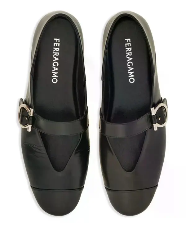FERRAGAMO Gancini Ballet Flats - Black