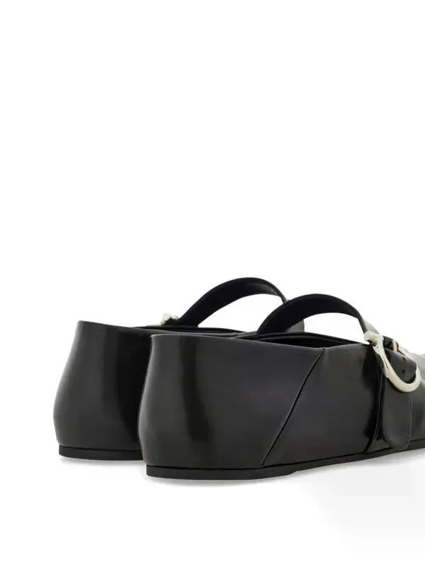 FERRAGAMO Gancini Ballet Flats - Black
