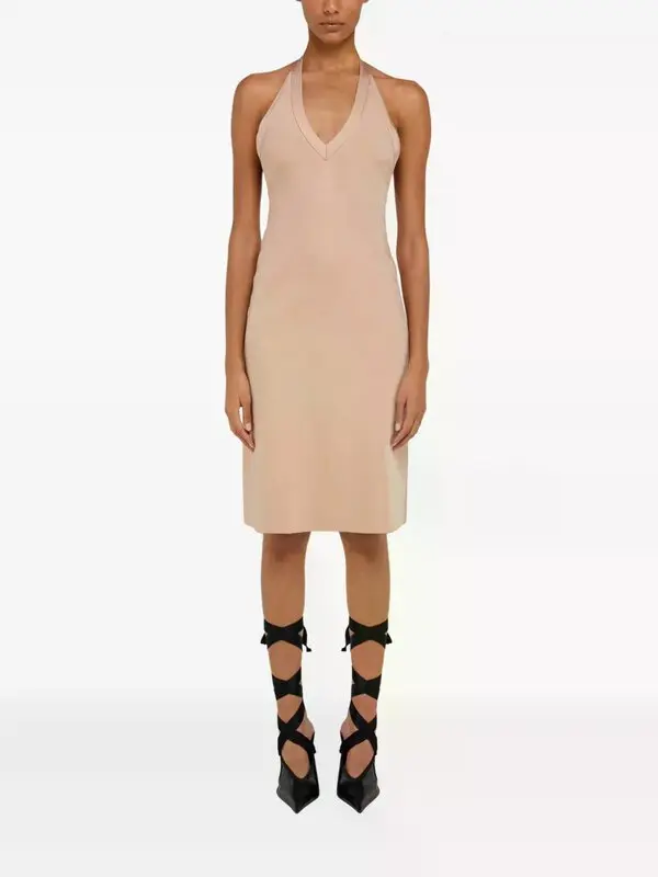 FERRAGAMO Knitted Halterneck Midi Dress