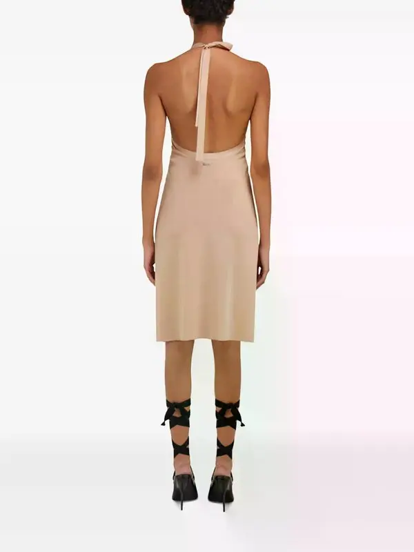 FERRAGAMO Knitted Halterneck Midi Dress