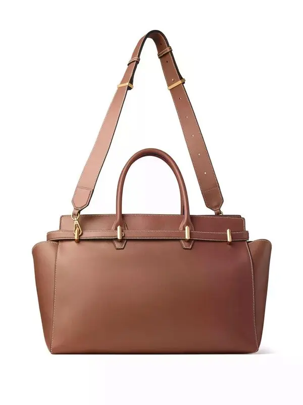 JIMMY CHOO Diamond Belted Tote - Brown