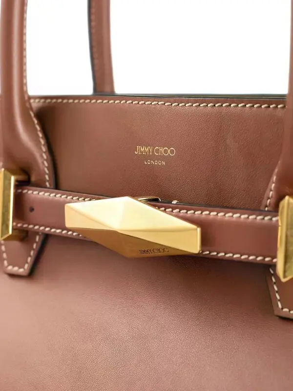 JIMMY CHOO Diamond Belted Tote - Brown