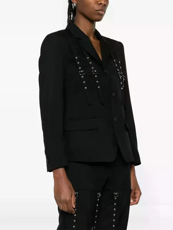 Noir Kei Ninomiya X Comme Des Garcons Cut-out Blazer