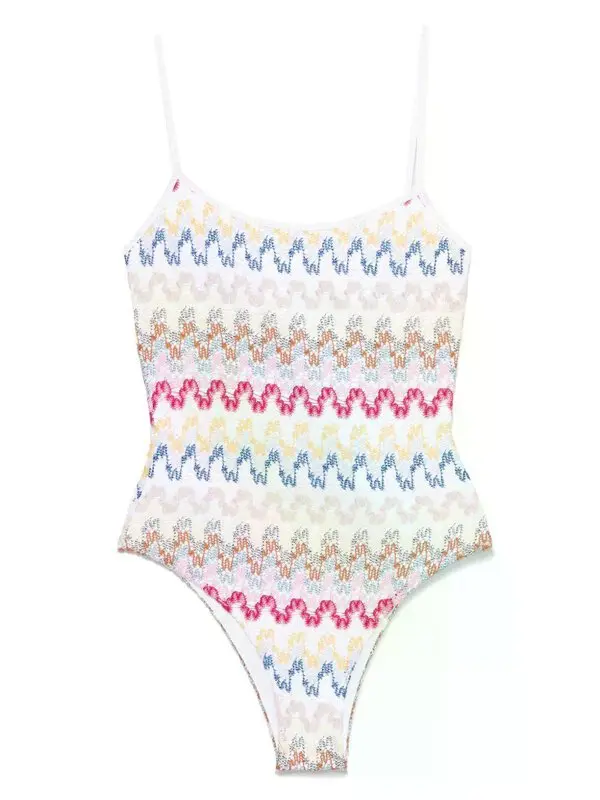 Missoni Open-knit One-piece Swimsuit - White