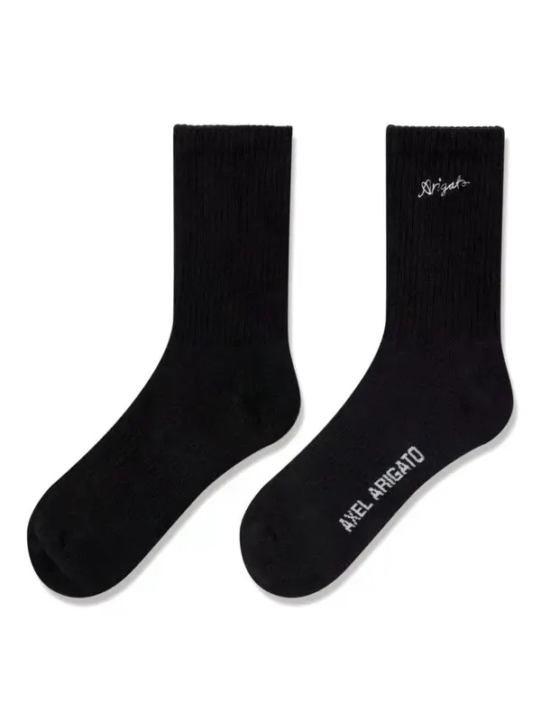 Axel Arigato Logo-embroidered Socks - Black