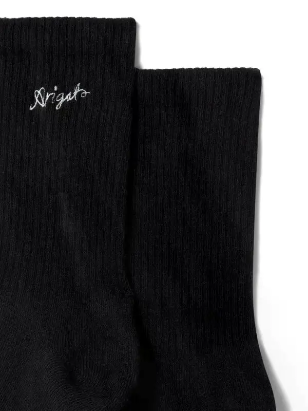 Axel Arigato Logo-embroidered Socks - Black