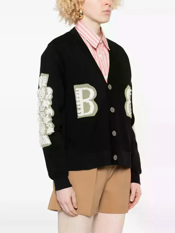 BARRIE B-logo Cardigan - Black