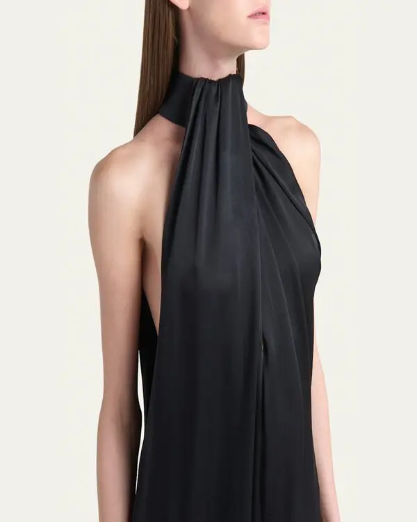 Stella McCartney Envers Draped Halterneck Jumpsuit