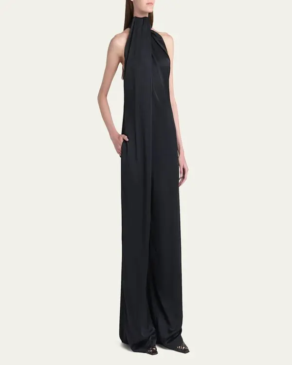 Stella McCartney Envers Draped Halterneck Jumpsuit