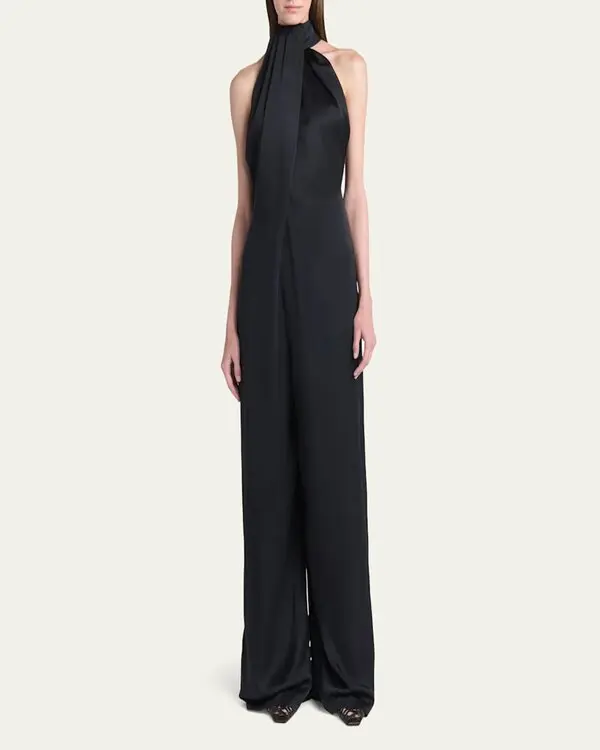 Stella McCartney Envers Draped Halterneck Jumpsuit