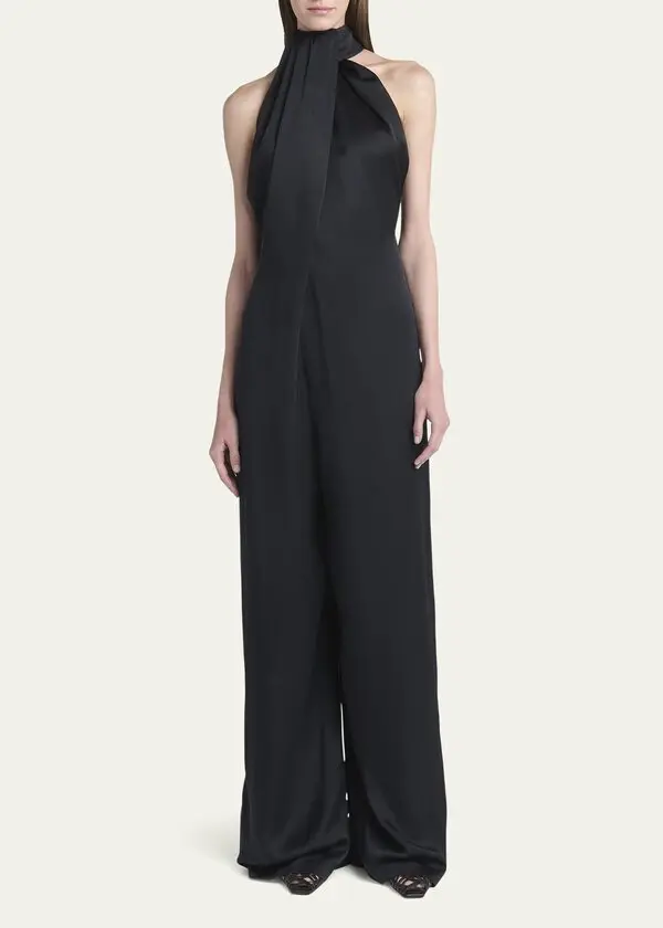 Stella McCartney Envers Draped Halterneck Jumpsuit