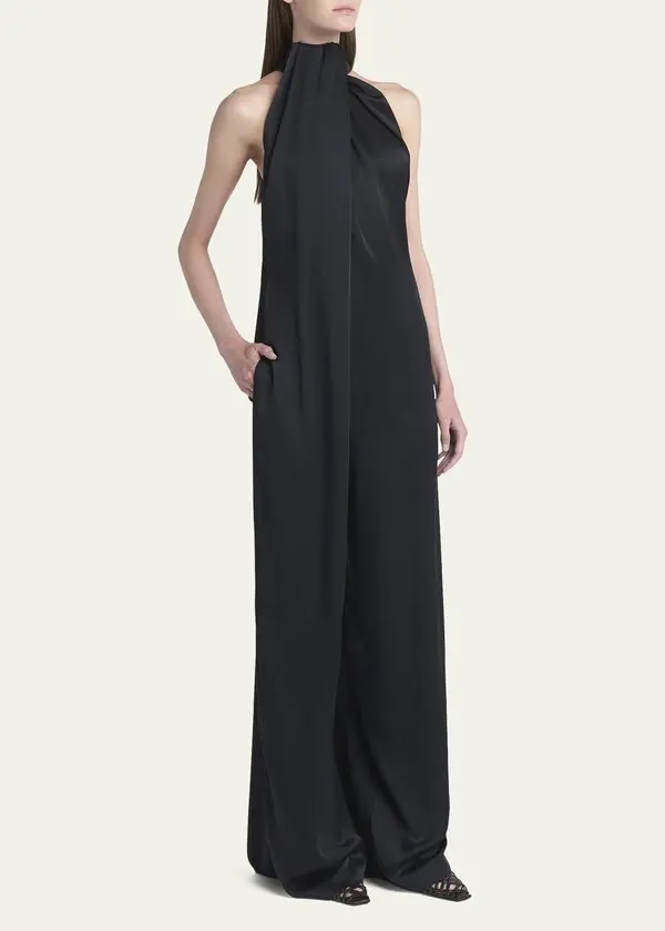 Stella McCartney Envers Draped Halterneck Jumpsuit